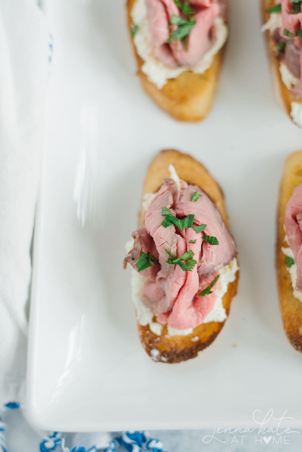 Roast Beef Crostini with Horseradish Cream - Pass The Butter