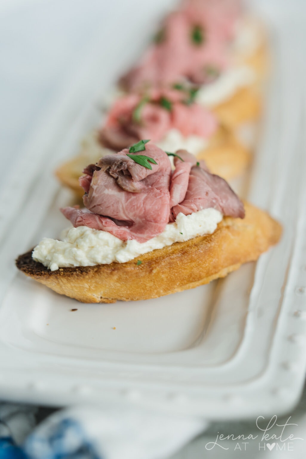 Roast Beef Crostini with Horseradish Cream - Pass The Butter
