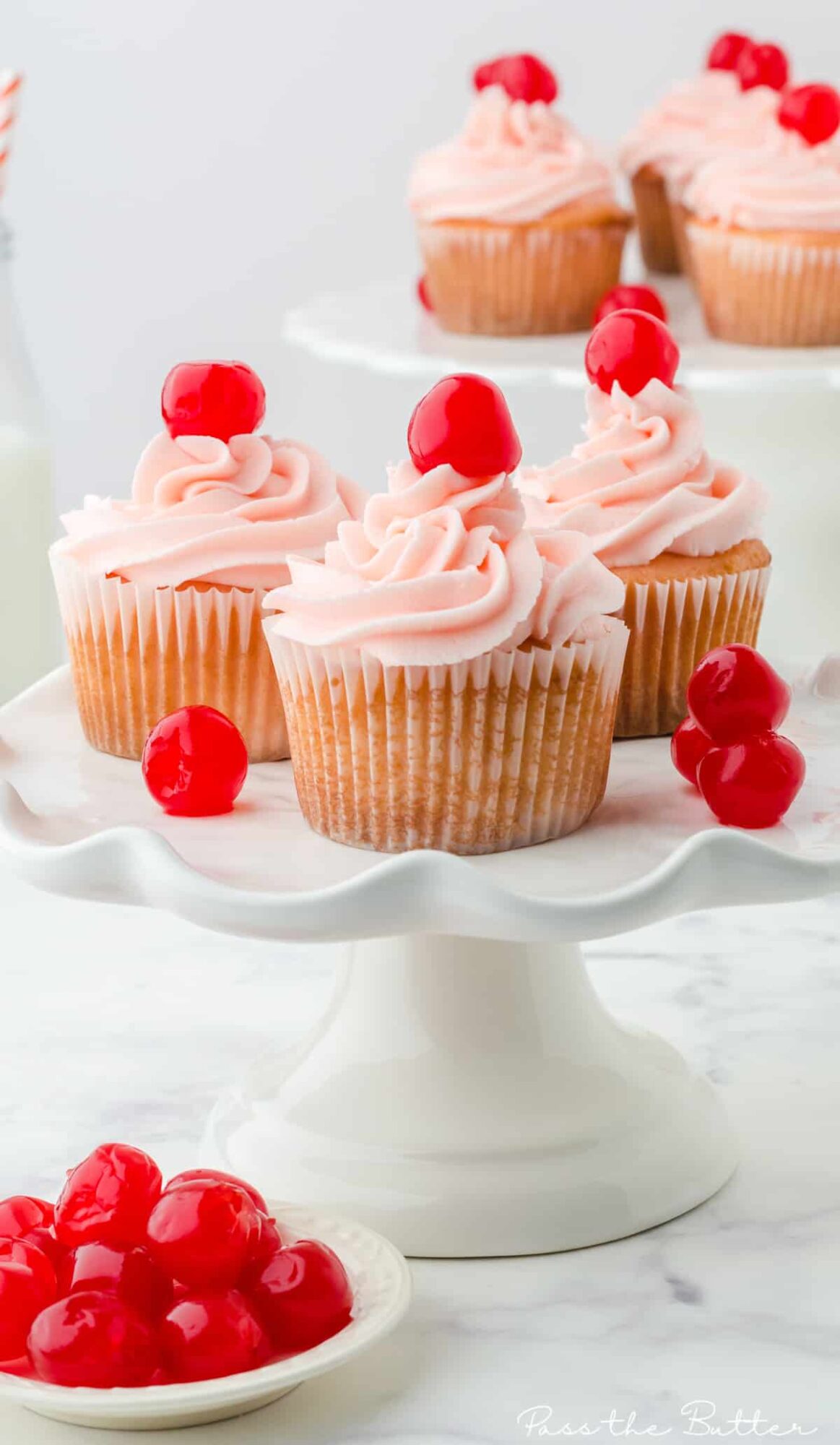 Very Cherry Cupcakes (With Frosting!) - Pass The Butter
