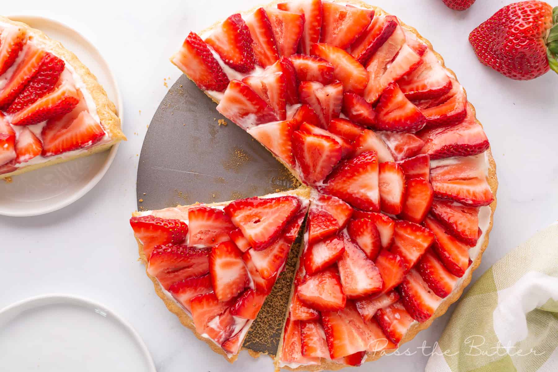 Strawberry Flan - Pass The Butter